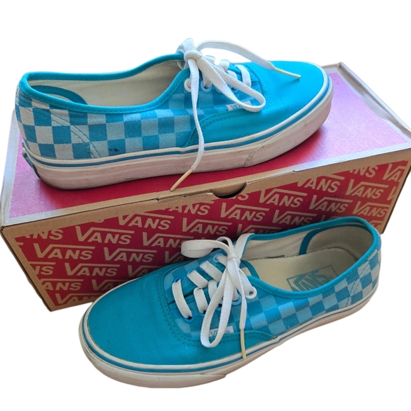 Vans | Shoes | Vans Turquoise Blue Ombre Checker Classic Skater Sneaker ...